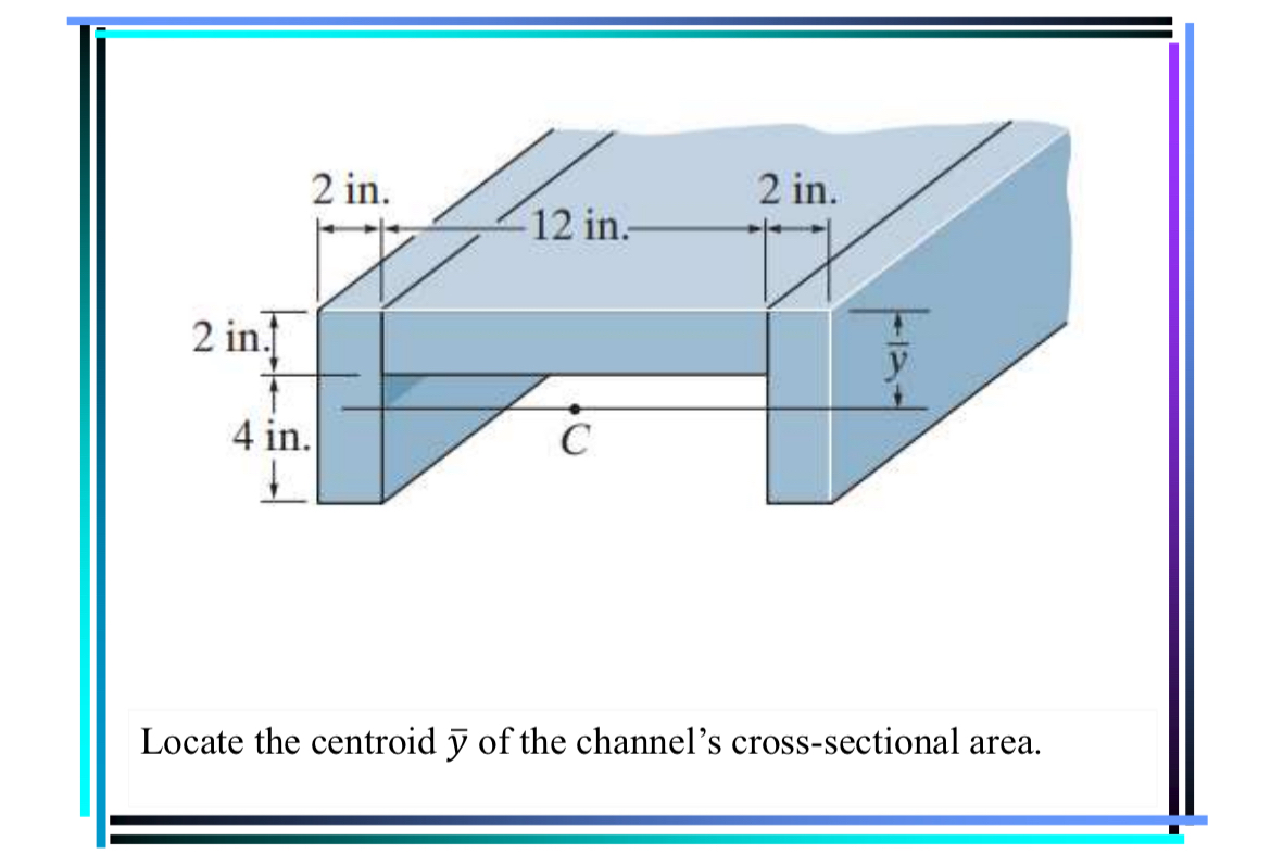 Solved Locate the centroid ?bar (y) ﻿of the channel's | Chegg.com