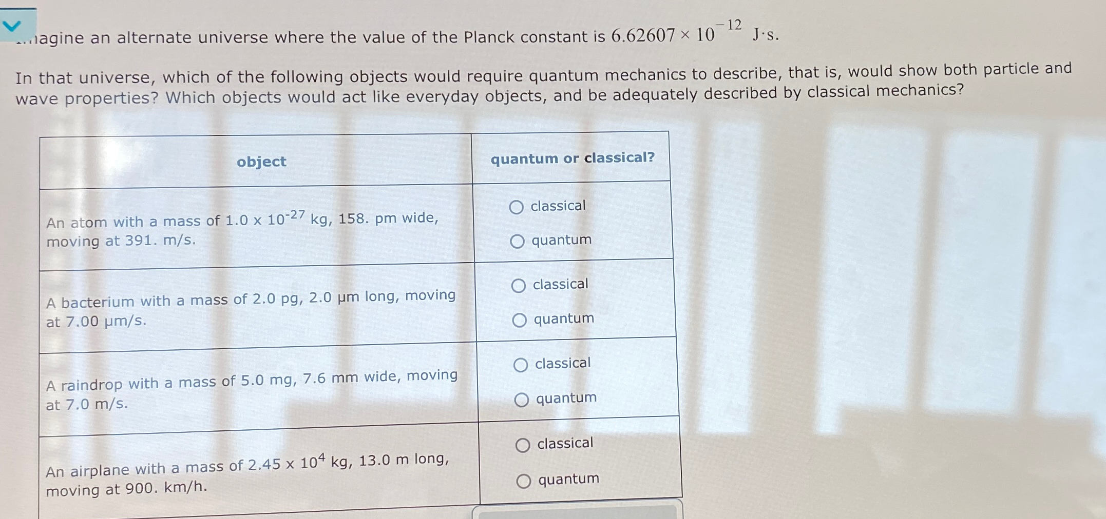 lagine an alternate universe where the value of the | Chegg.com