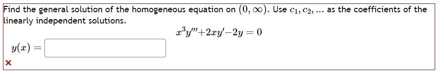 Solved Find the general solution of the homogeneous equation | Chegg.com
