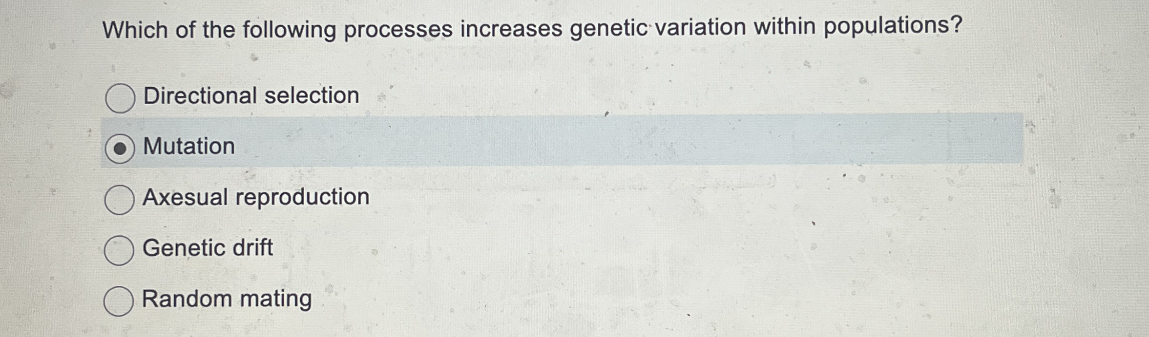 Solved Which of the following processes increases genetic | Chegg.com