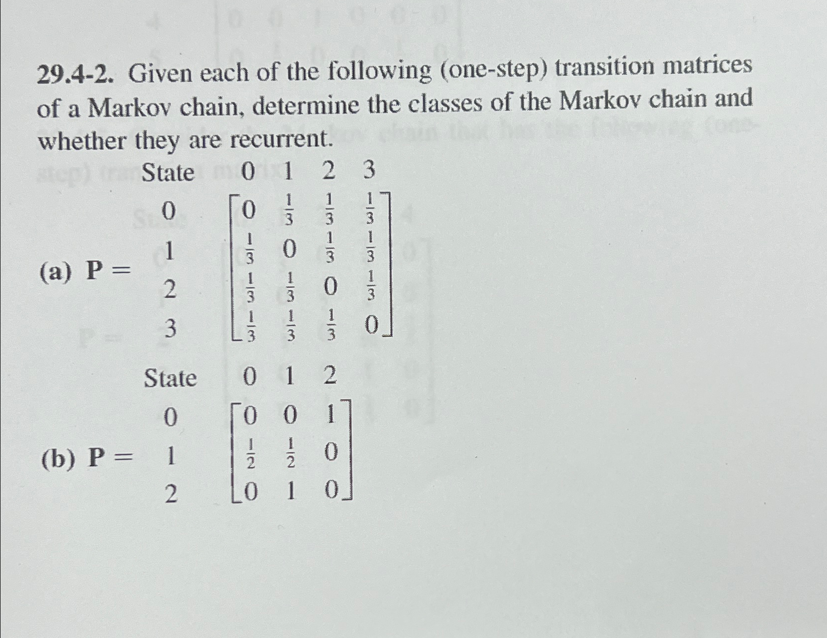 Solved 29.4-2. ﻿Given each of the following (one-step) | Chegg.com