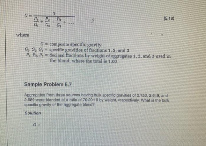 Solved G=G1P1+G2P2+G3P3+…1 where G= composite specific | Chegg.com