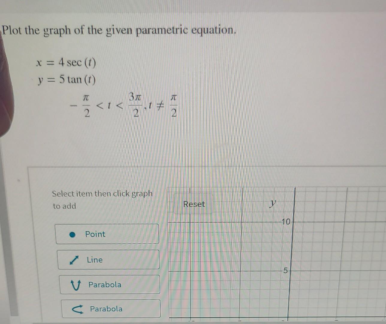 Solved Plot the graph of the given parametric equation. | Chegg.com