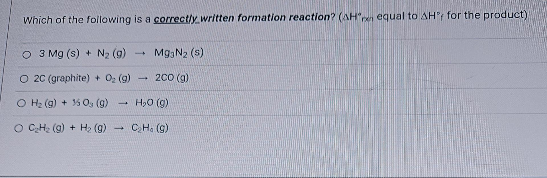 Solved Which of the following is a correctly_written | Chegg.com