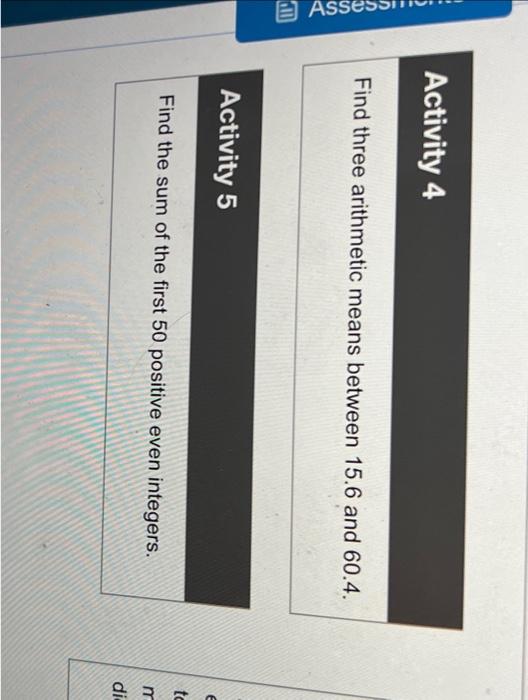 Solved LESSON 1: ARITHMETIC SEQUENCES AND SERIES LESSON | Chegg.com