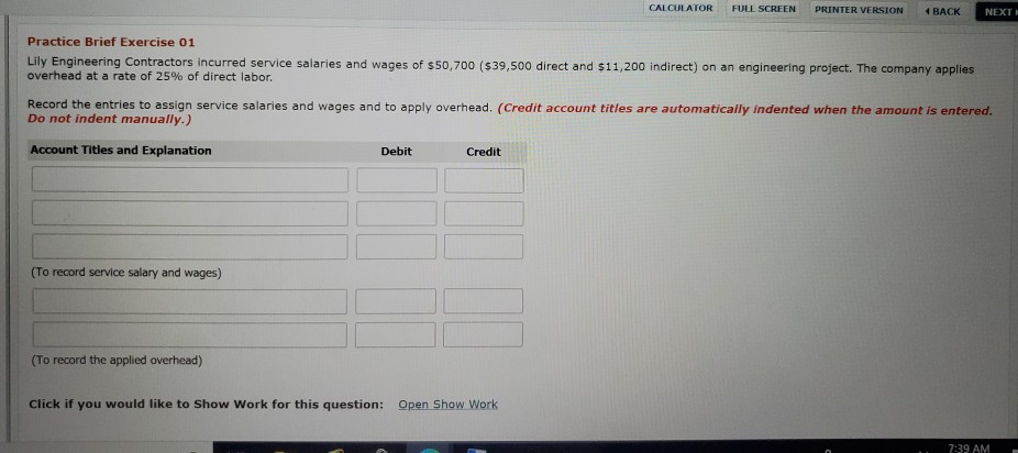 Solved CALCULATOR FULL SCREEN PRINTER VERSION 4 BACK NEXTH | Chegg.com
