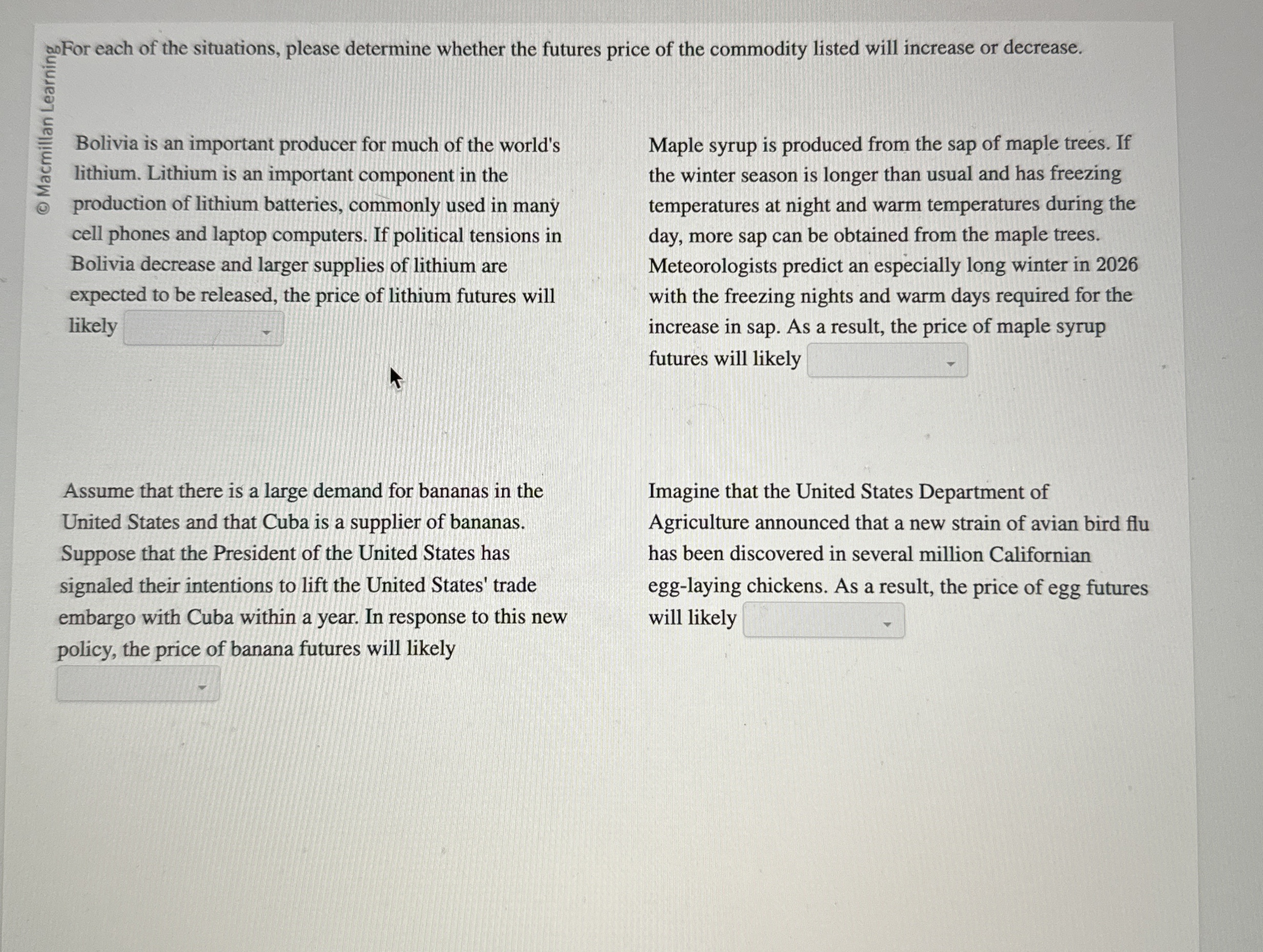 Solved ?20 ﻿For each of the situations, please determine | Chegg.com