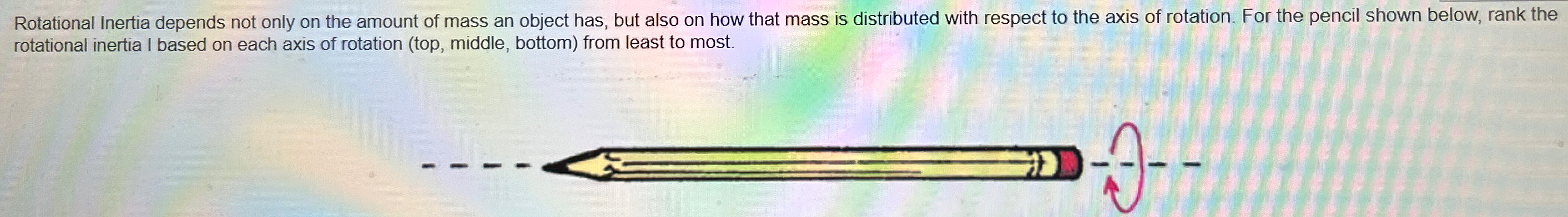 Solved Rotational Inertia depends not only on the amount of | Chegg.com