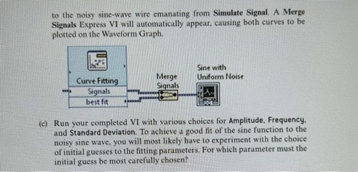 Solved 5. Noisy Sine Fit vi Write a program that fits a sine | Chegg.com