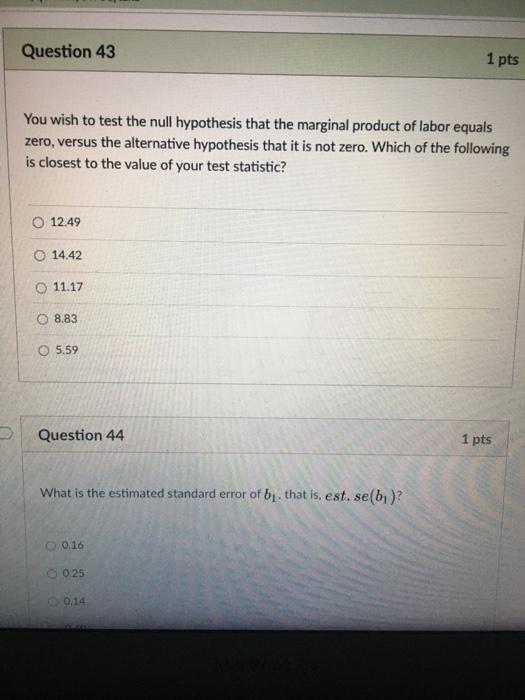 Solved Question 40 1 pts A non-representative sample Never | Chegg.com
