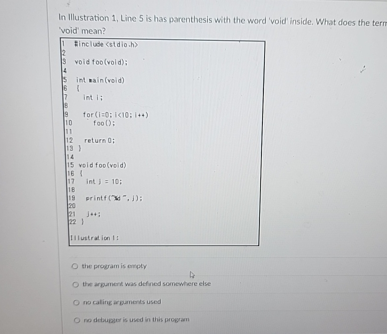 Solved In Illustration 1, ﻿Line 5 ﻿is has parenthesis with | Chegg.com