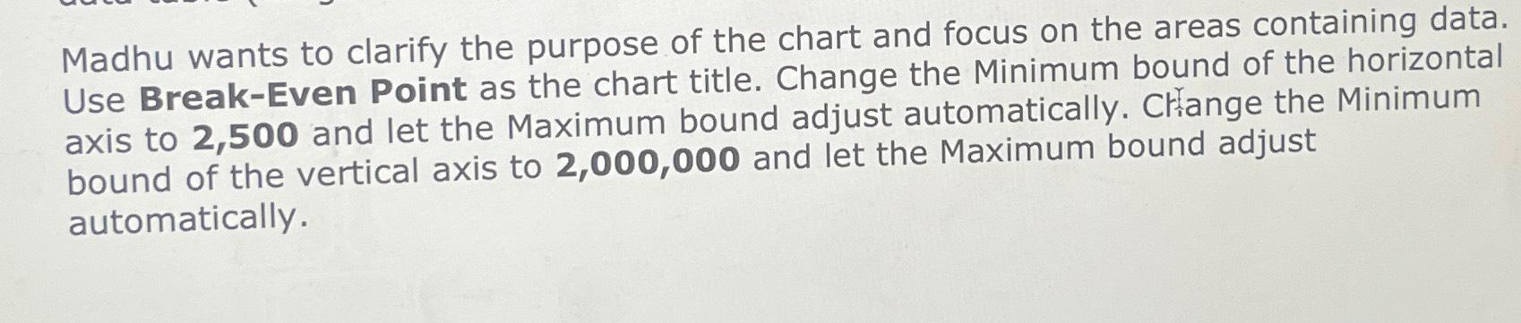 Solved Madhu wants to clarify the purpose of the chart and | Chegg.com