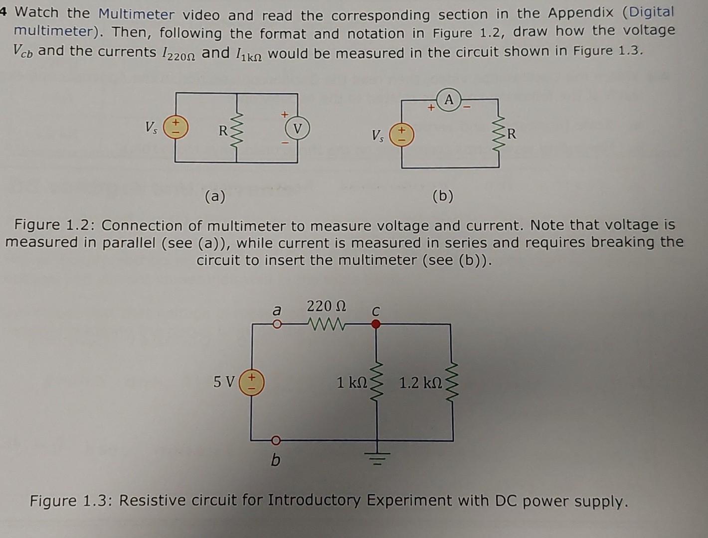 Solved Watch the Multimeter video and read the corresponding | Chegg.com