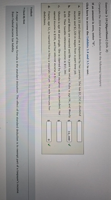 Solved Exercise 3-19 (Algorithmic) (LO. 2)Compute the 2024 | Chegg.com