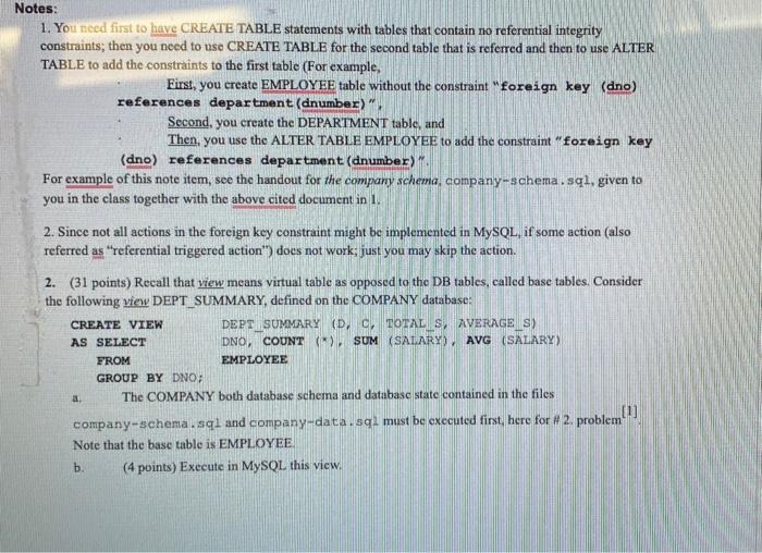 the above cited document in 1. You may use the MySQL | Chegg.com
