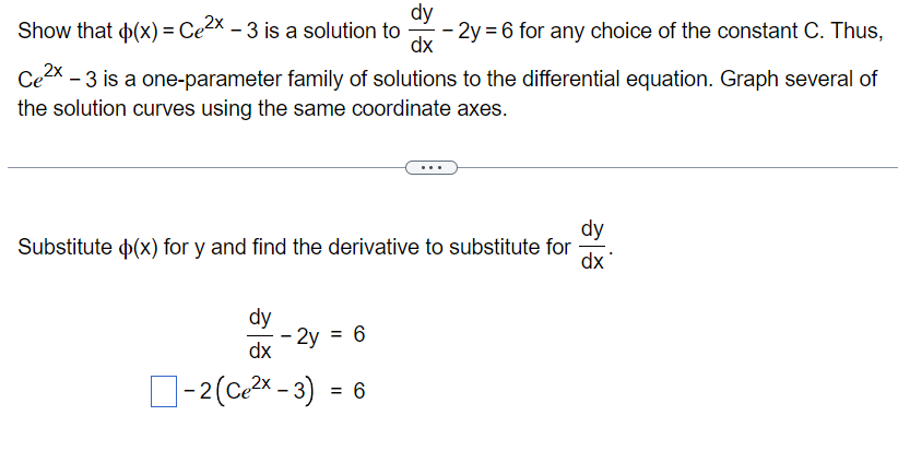 Solved Substitute φ(x) ﻿for y ﻿and find the derivative to | Chegg.com