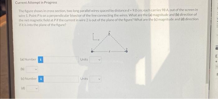 Solved The figure shows in cross section, two long parallel | Chegg.com