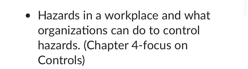 Solved Hazards in a workplace and what organizations can do | Chegg.com