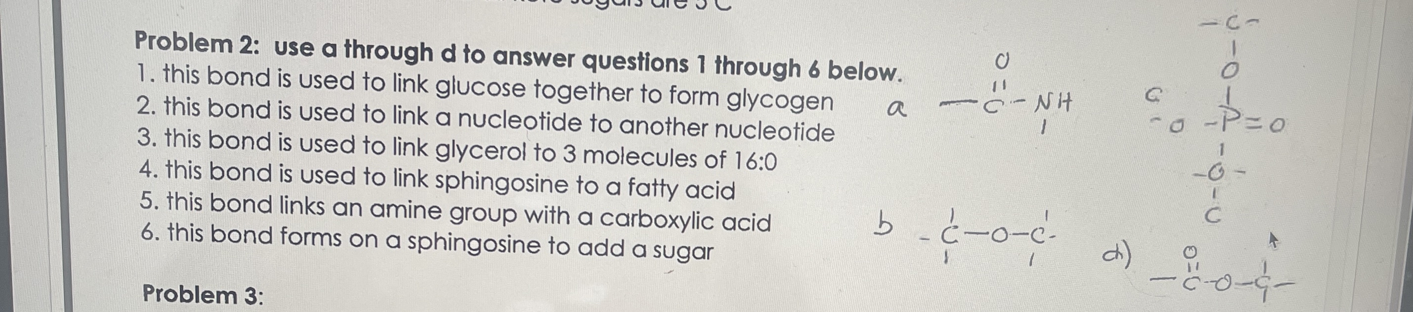 Problem 2: use a through d ﻿to answer questions 1 | Chegg.com