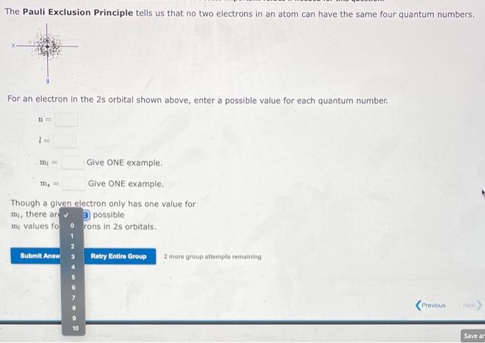 Solved The Pauli Exclusion Principle tells us that no two | Chegg.com