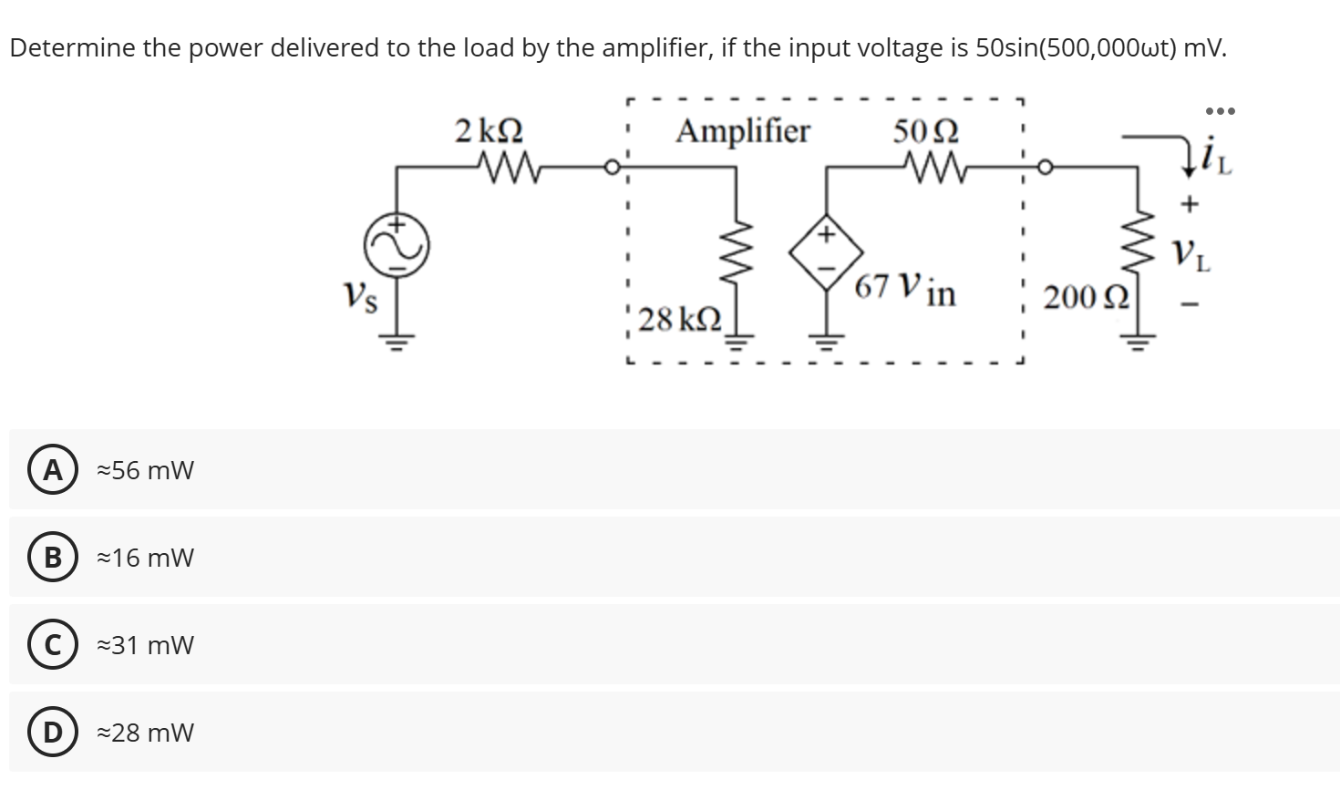 Solved Determine the power delivered to the load by the | Chegg.com