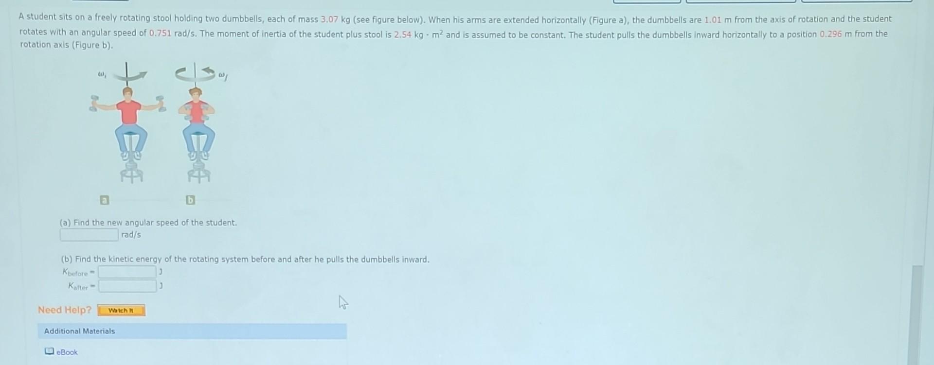 Solved rotation axis (Figure b). (a) Find the new angular | Chegg.com