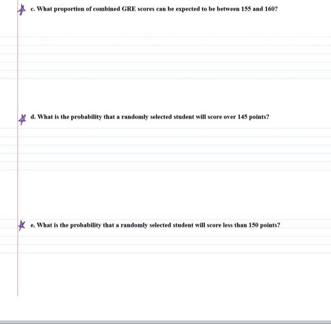 Solved Example 2. The Graduate Record Examination (GRE) is a | Chegg.com