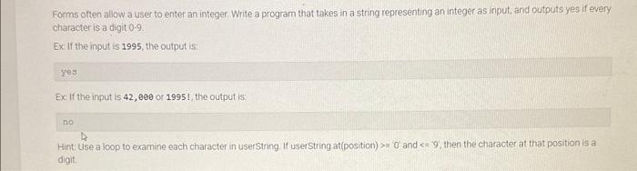 Solved Forms Often Allow A User To Enter An Integer Write A