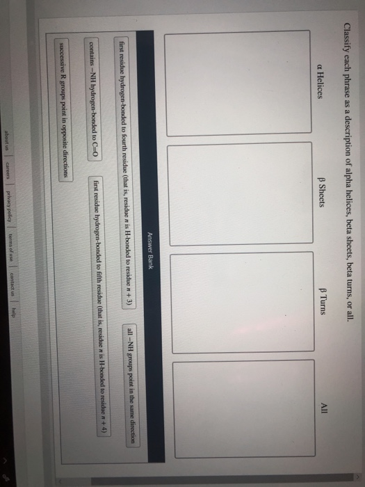 Solved Classify each phrase as a description of alpha | Chegg.com