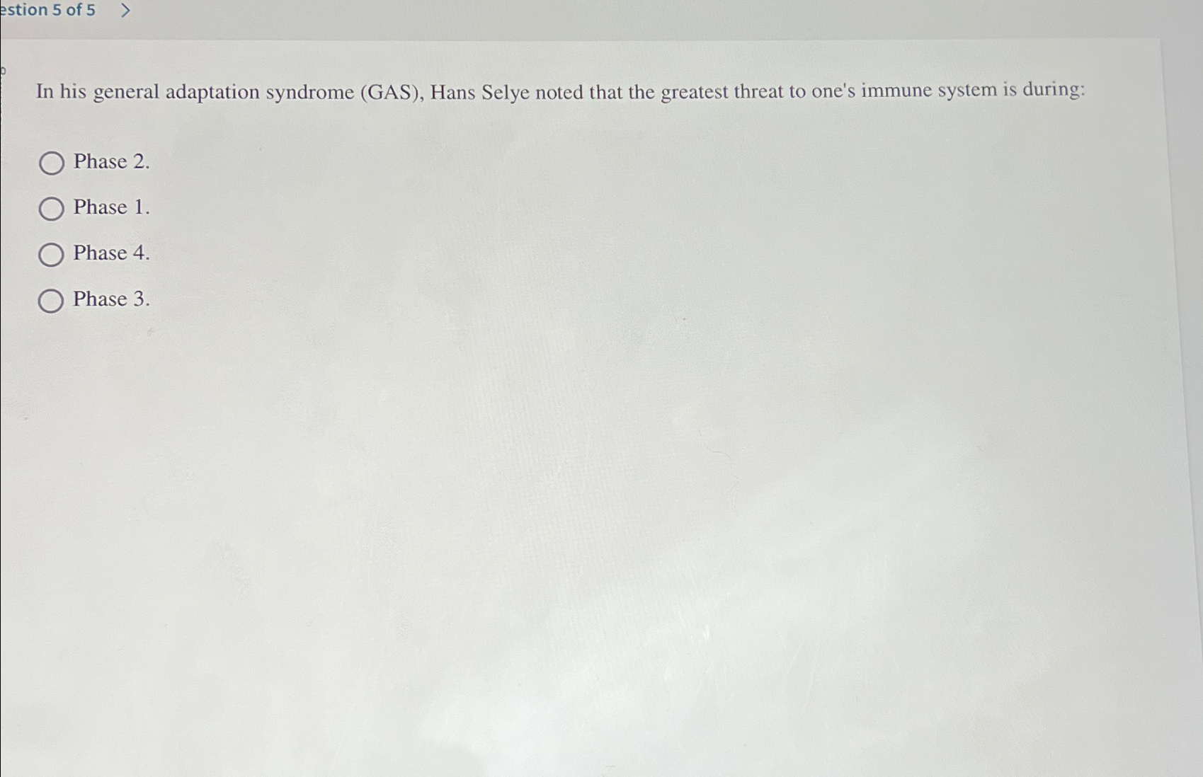 Solved In his general adaptation syndrome (GAS), ﻿Hans Selye | Chegg.com