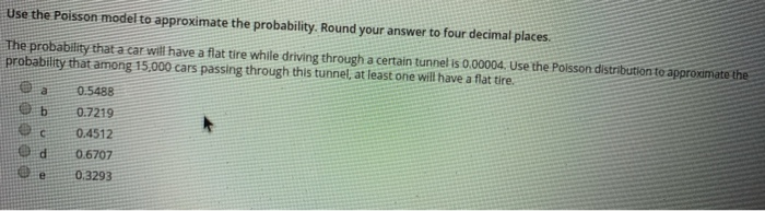 Solved Use the Poisson model to approximate the probability. | Chegg.com