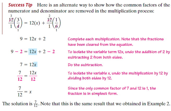 Solved: Solve each equation by first clearing it of fractions ...