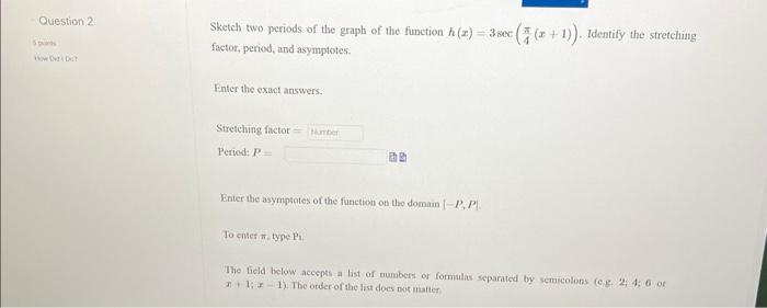 Solved Sketch two periods of the graph of the function | Chegg.com
