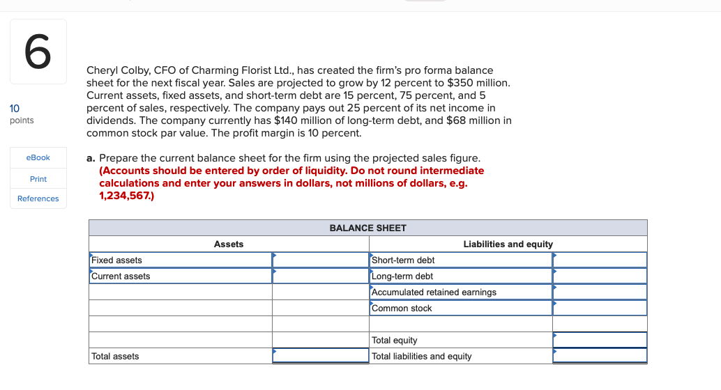 Solved Cheryl Colby, CFO of Charming Florist Ltd., ﻿has | Chegg.com
