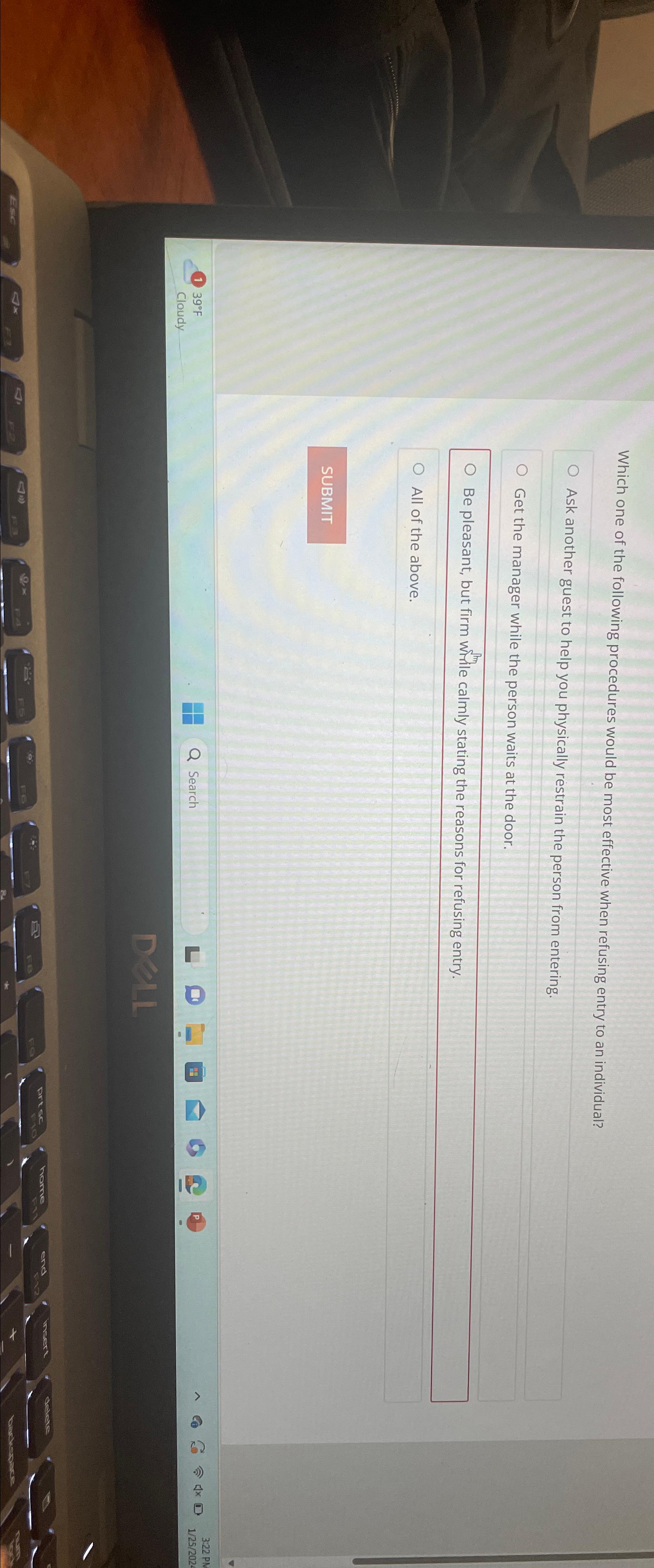 Solved Which one of the following procedures would be most | Chegg.com