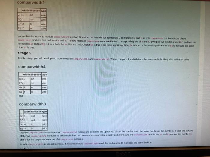 Solved Description In this lab you will write a few modules | Chegg.com