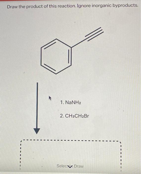 Solved Draw the product of this reaction. Ignore inorganic | Chegg.com