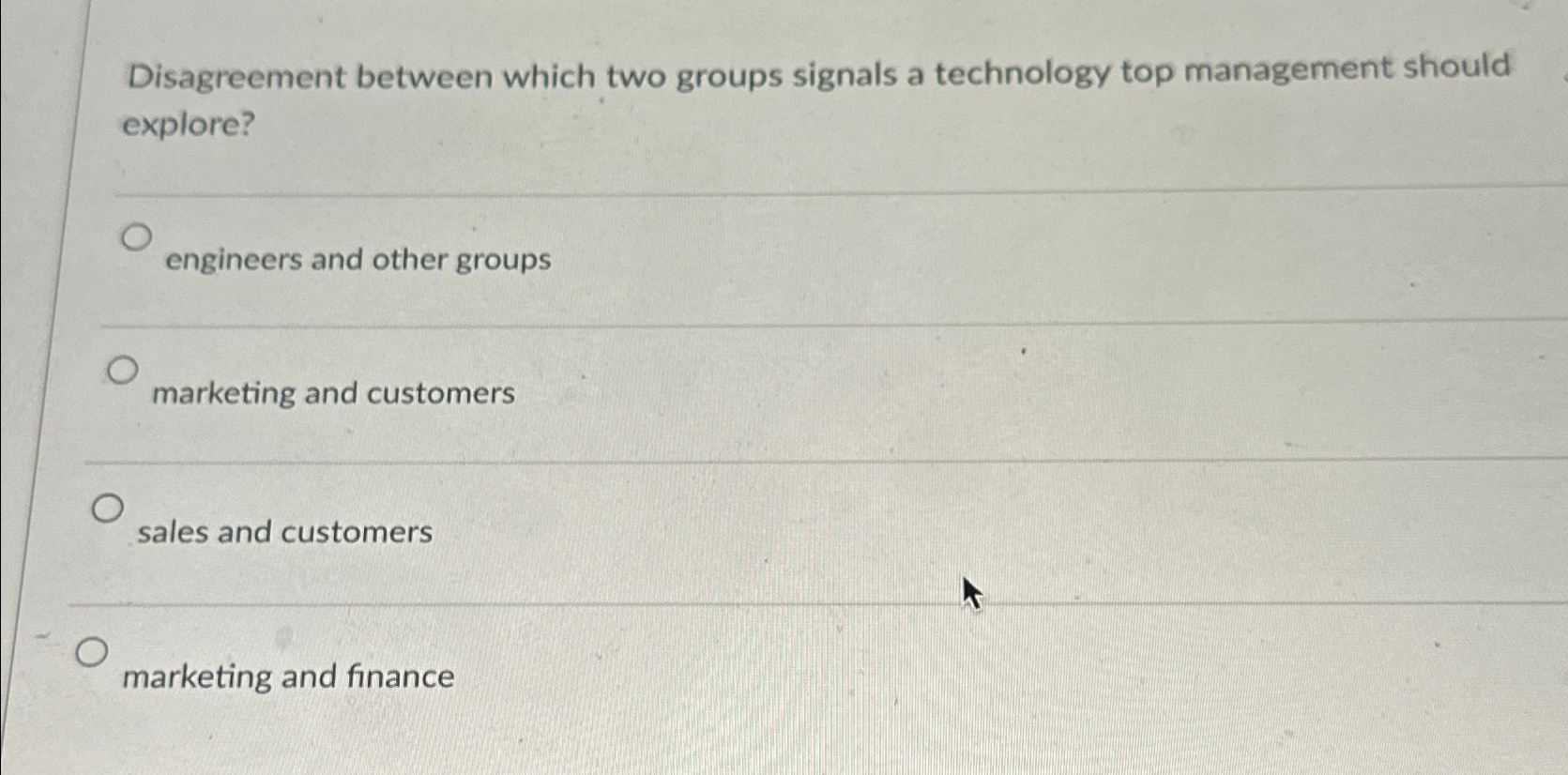 Solved Disagreement between which two groups signals a | Chegg.com