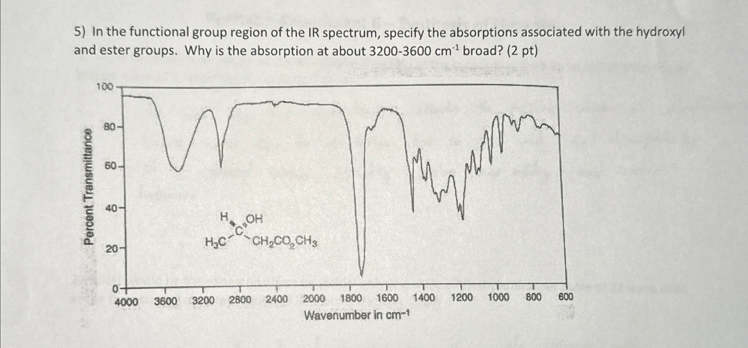 Solved In the functional group region of the IR spectrum, | Chegg.com