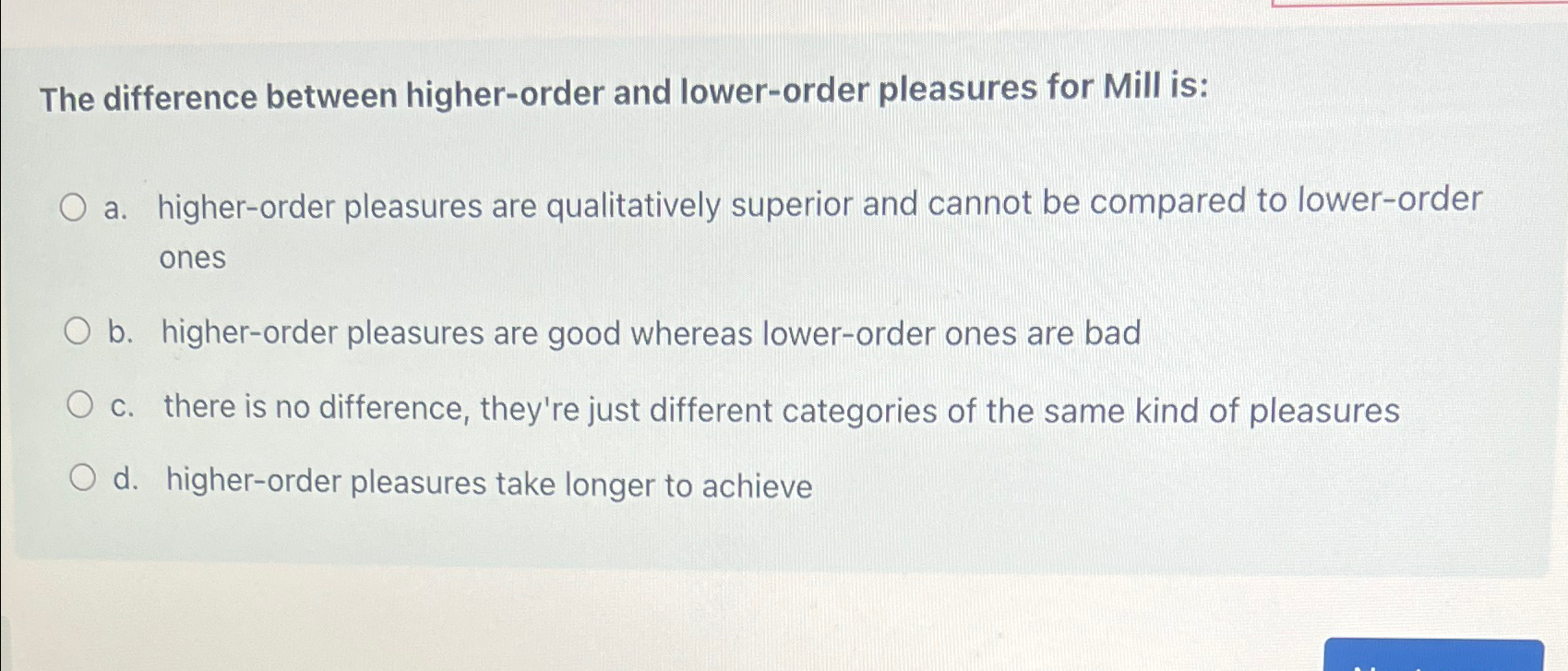 Solved The difference between higher-order and lower-order | Chegg.com