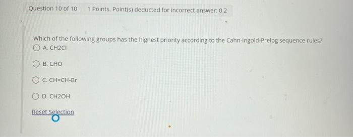 Solved Which of the following groups has the highest | Chegg.com