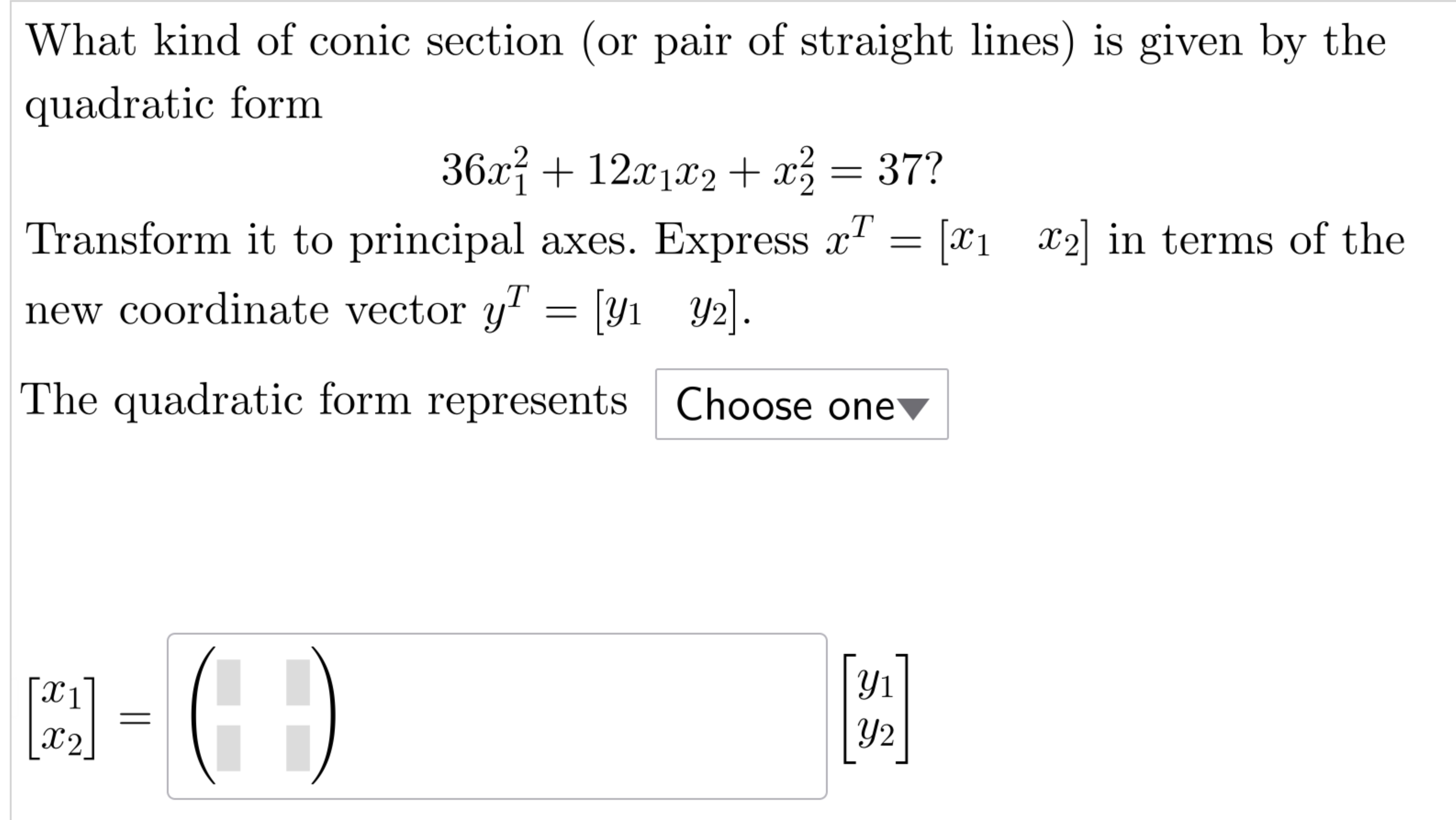 Solved What Kind Of Conic Section Or Pair Of Straight
