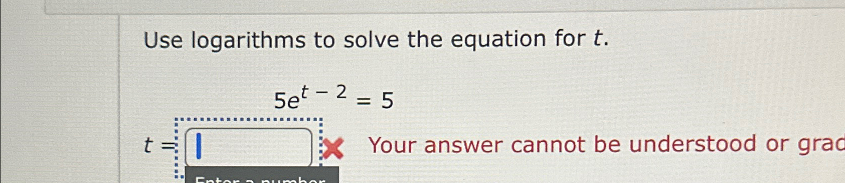 Solved Use logarithms to solve the equation for | Chegg.com