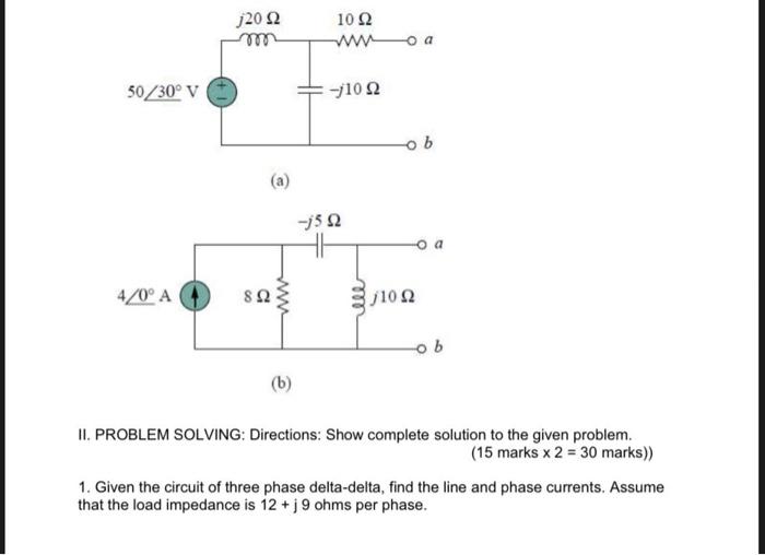 Solved (a) (0) II. PROBLEM SOLVING: Directions: Show | Chegg.com Solved (a) (0) II. PROBLEM SOLVING: Directions: Show | Chegg.com