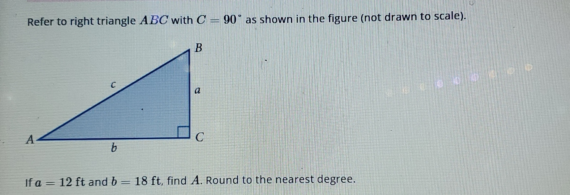 Solved Refer to right triangle ABC with C=90° ﻿as shown in | Chegg.com