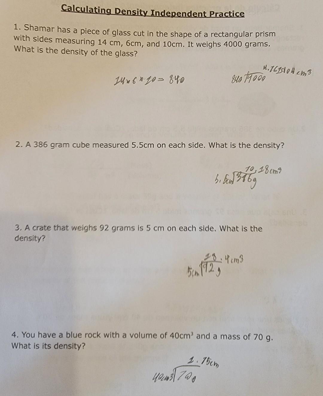 Solved 1. Shamar has a piece of glass cut in the shape of a | Chegg.com
