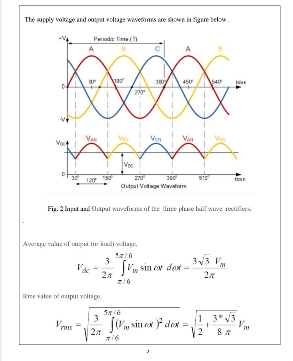 Experiment No.3 Three-Phase Bridge Rectifiers Aim:- | Chegg.com