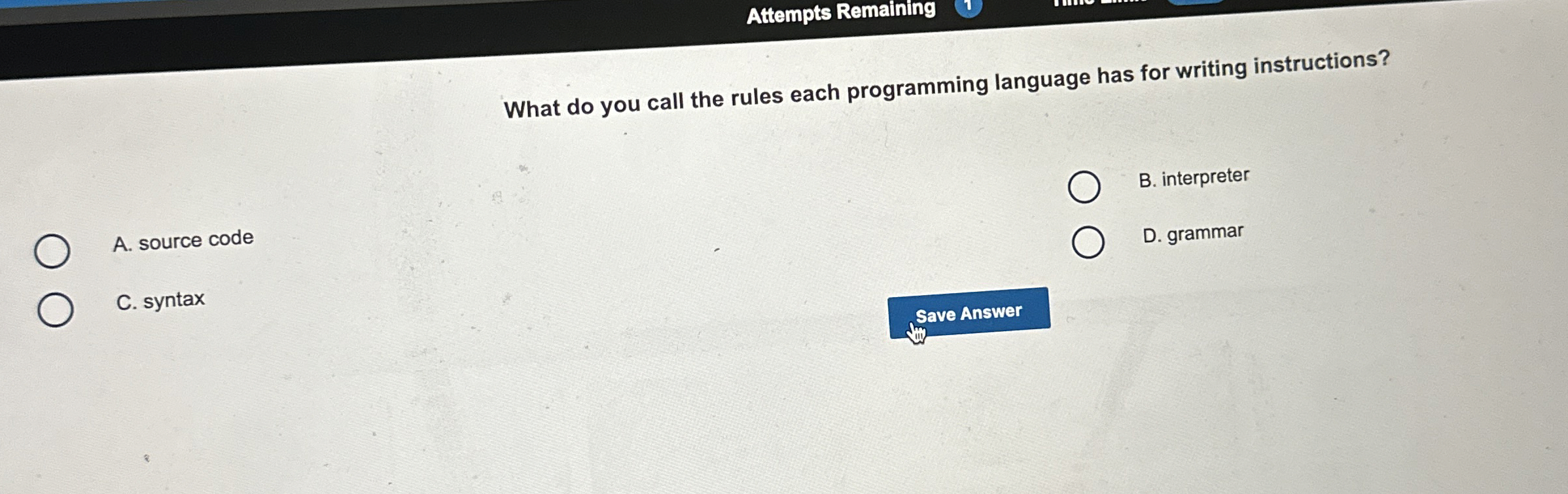 Solved Attempts RemainingWhat do you call the rules each | Chegg.com