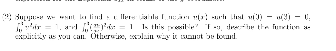 Solved (2) ﻿Suppose we want to find a differentiable | Chegg.com