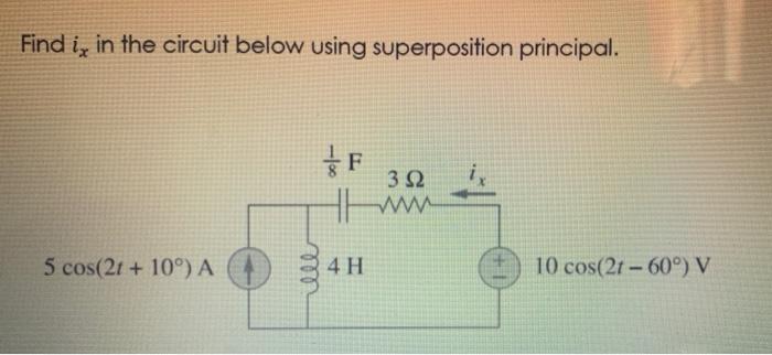 Solved Find iz in the circuit below using superposition | Chegg.com